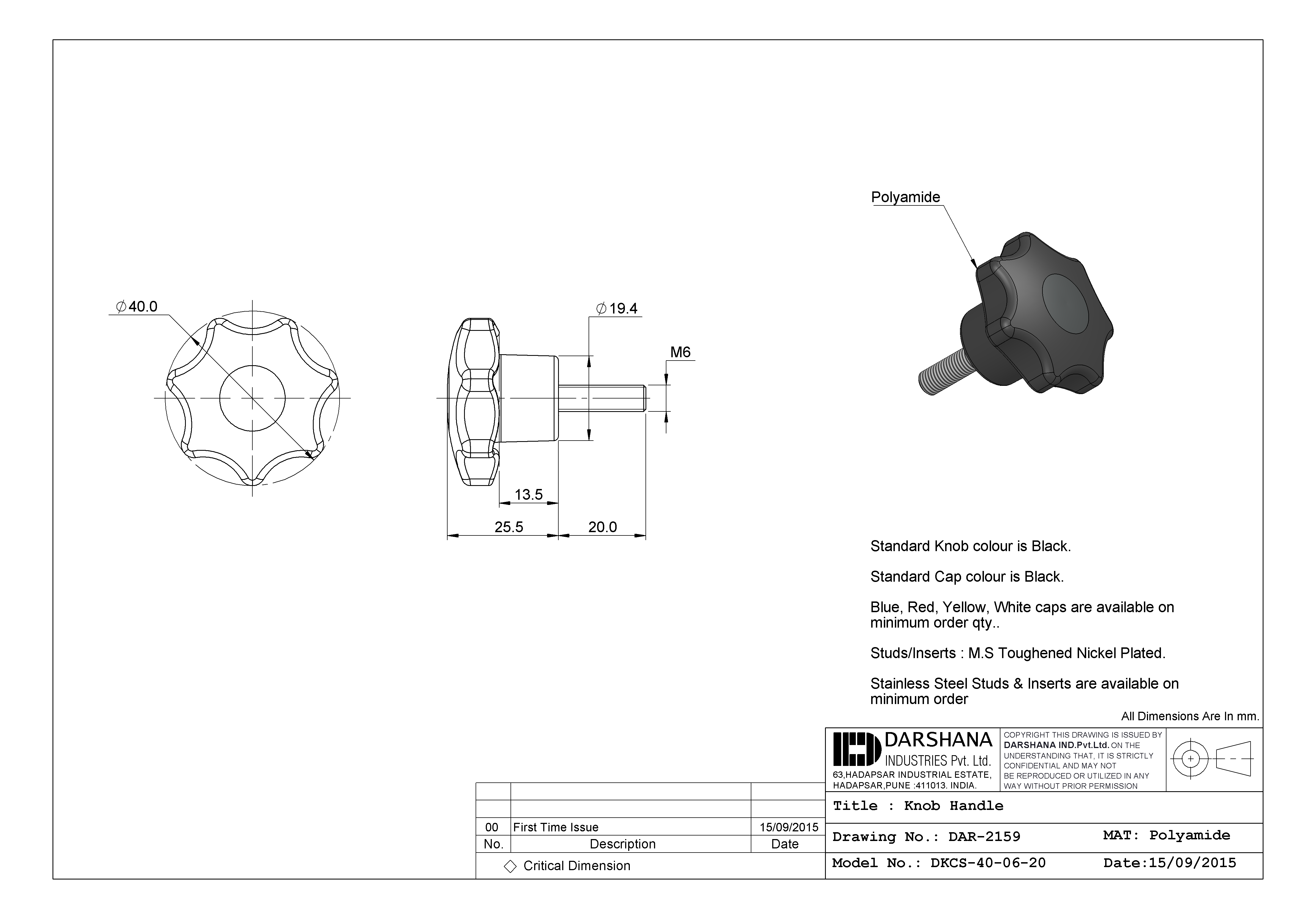 Darshana industries Item No -DKCS-40-06-20 - MAPA Engineering Company