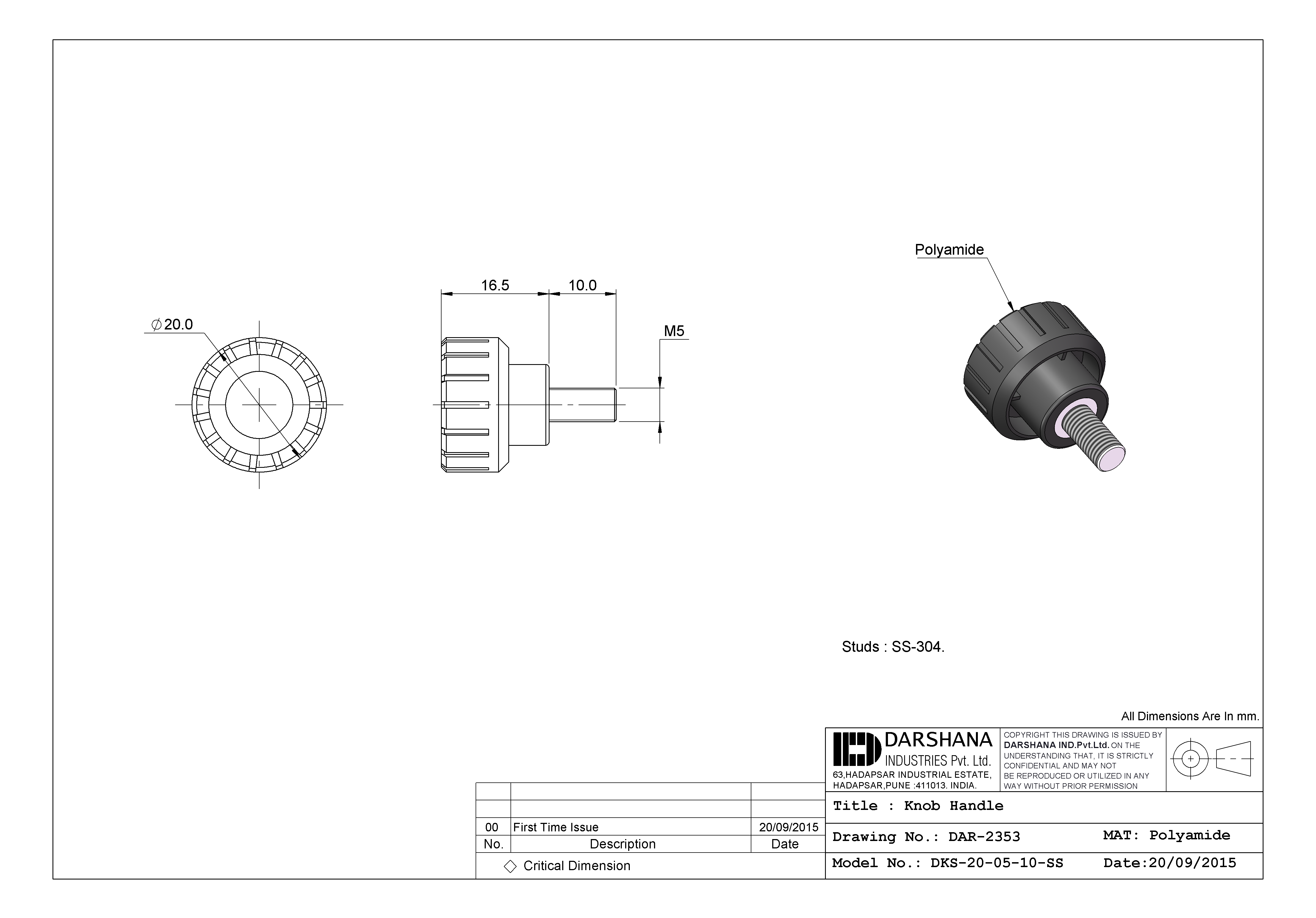 Darshana industries Item No -DKS-20-05-10-SS - MAPA Engineering Company