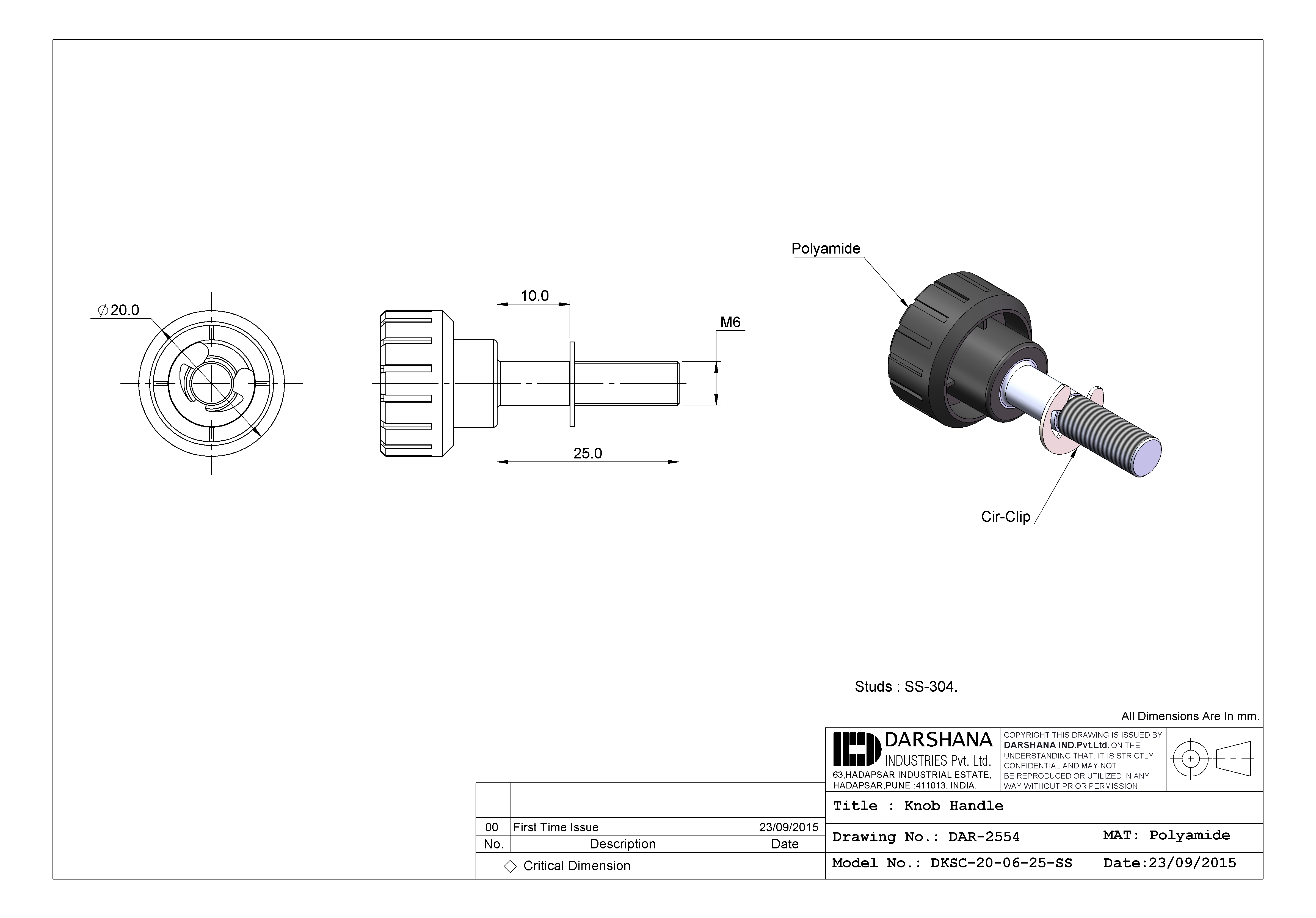 Darshana industries Item No -DKSC-20-06-25-SS - MAPA Engineering Company