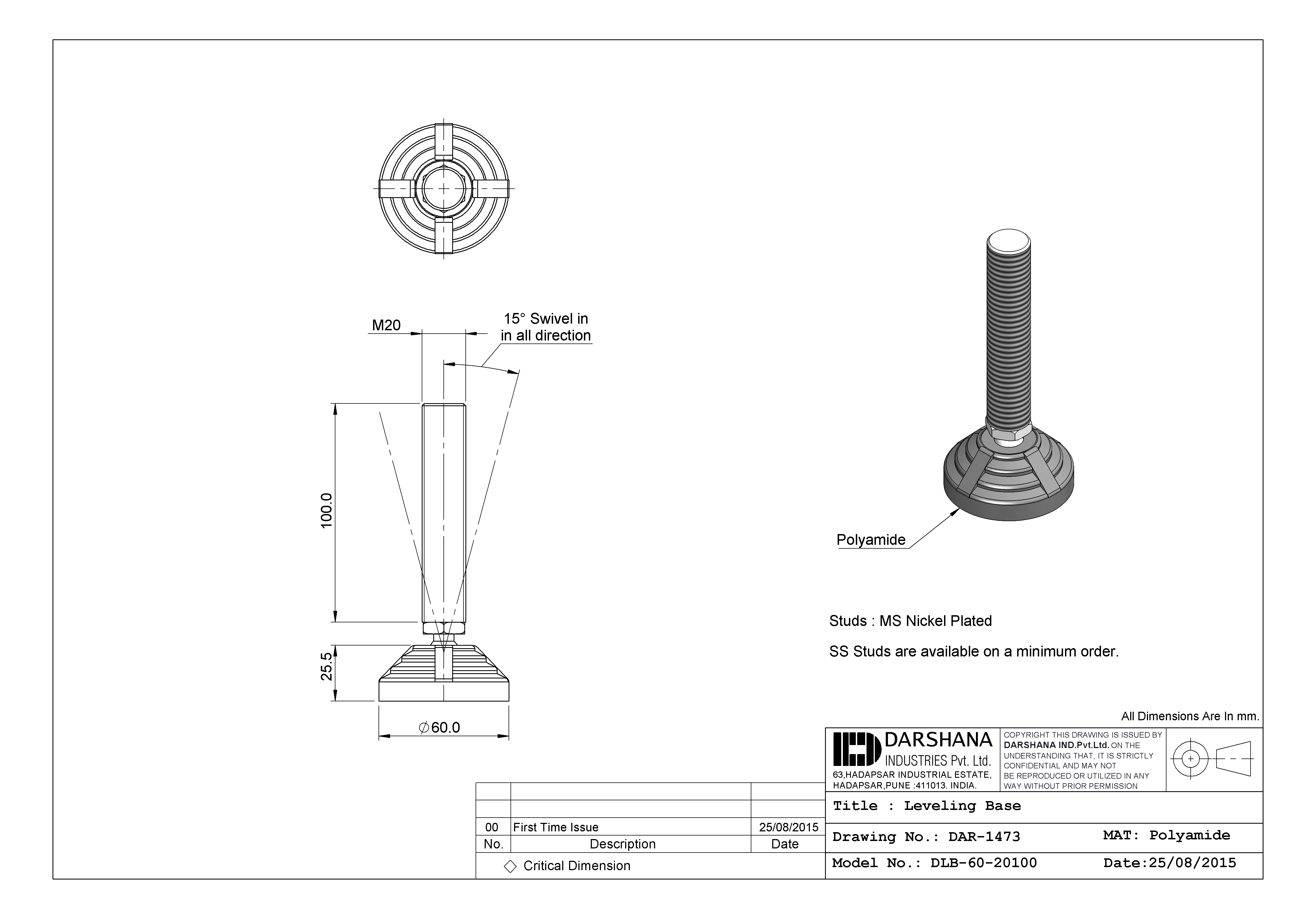 Darshana industries Item No -DLB-60-20100 - MAPA Engineering Company
