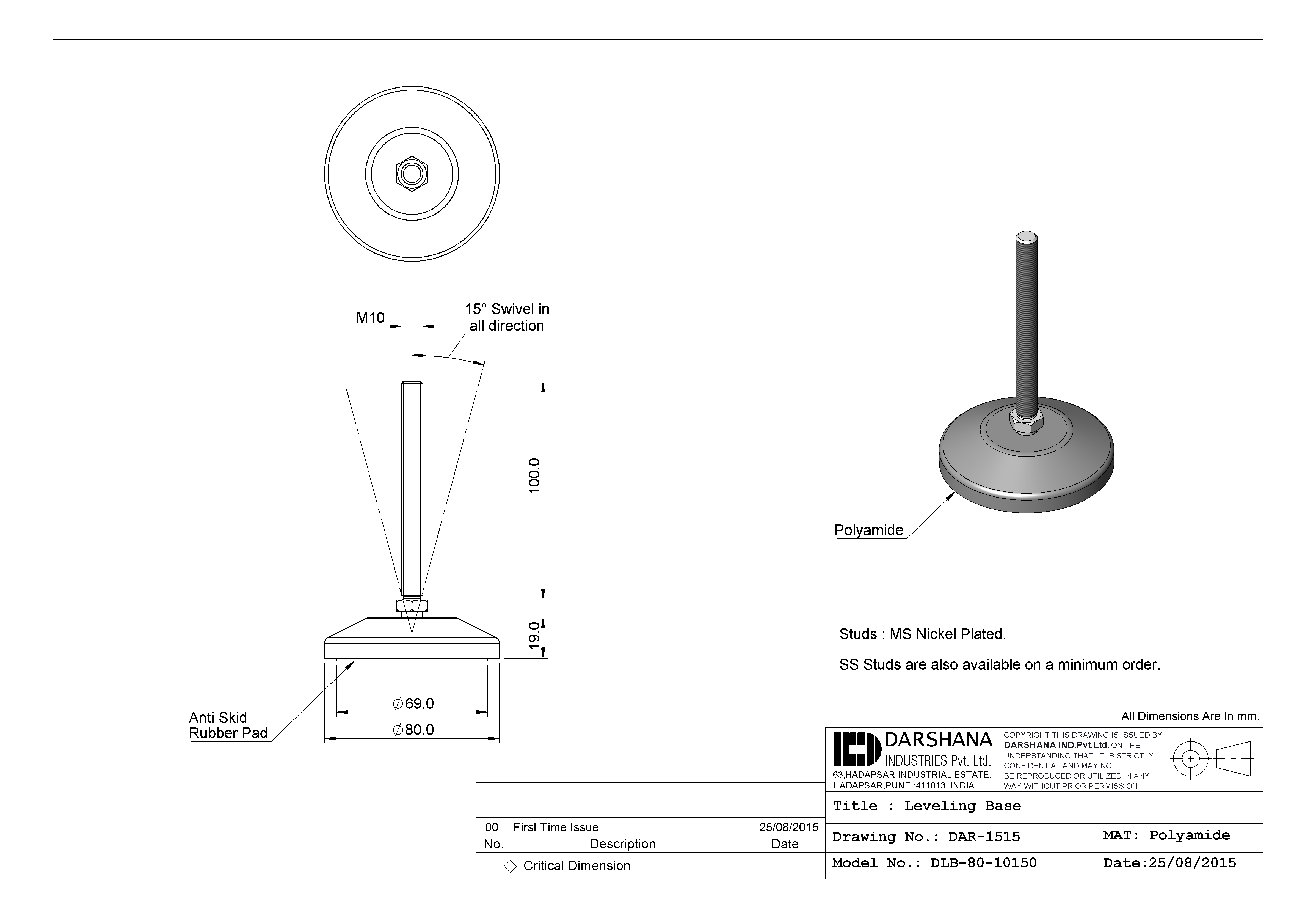 Darshana industries Item No -DLB-80-10150 - MAPA Engineering Company