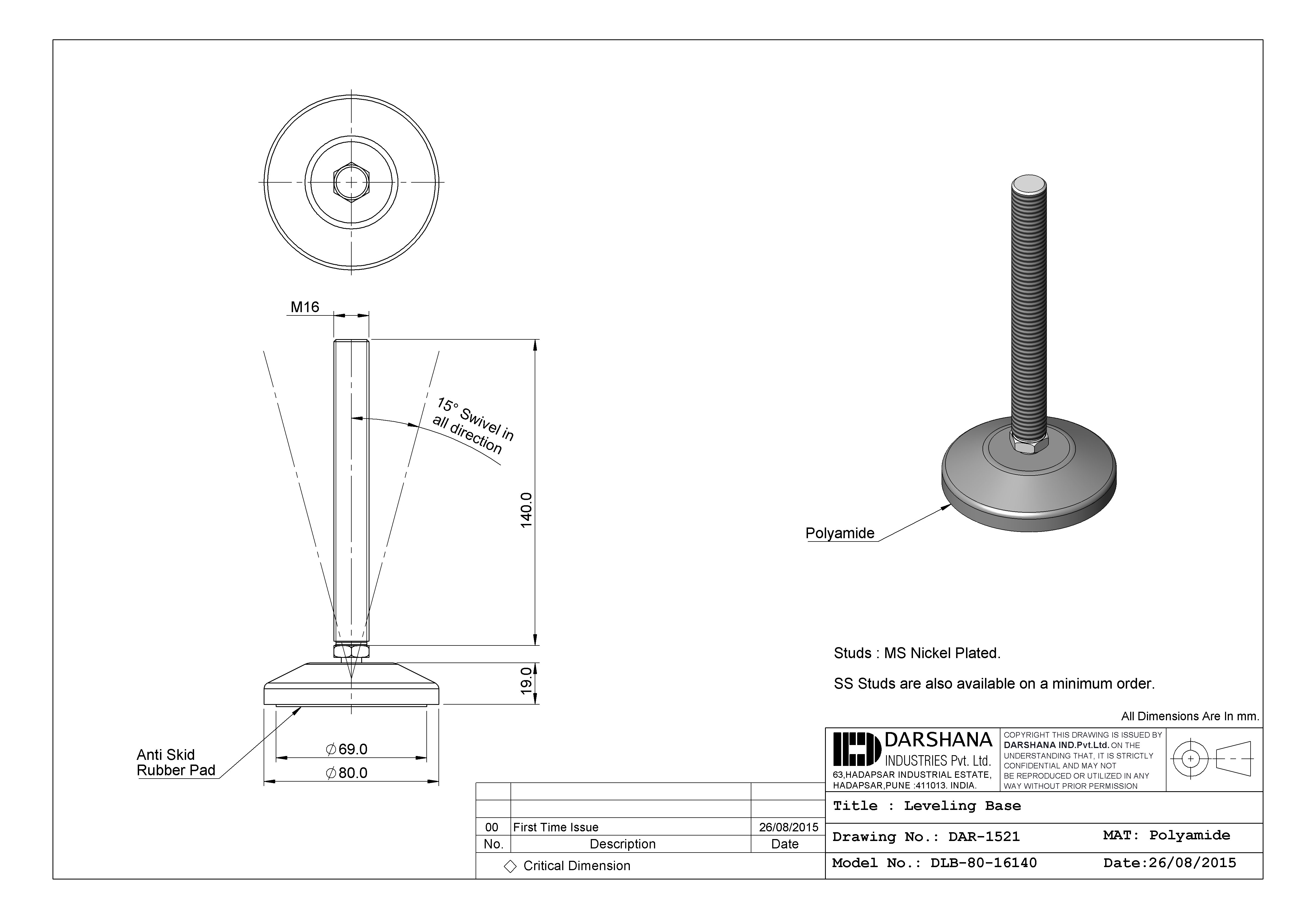 Darshana industries Item No -DLB-80-16140 - MAPA Engineering Company
