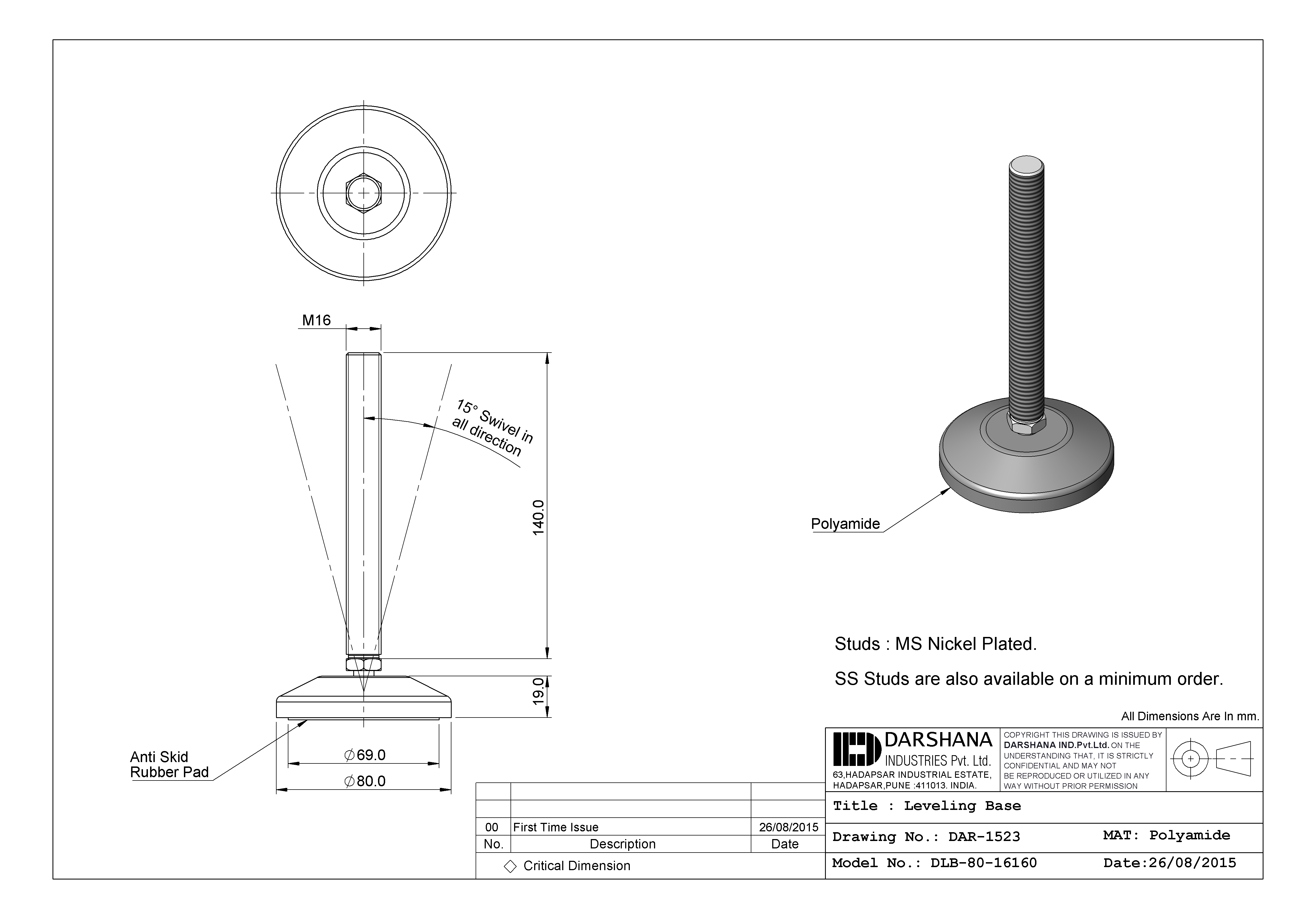 Darshana industries Item No -DLB-80-16160 - MAPA Engineering Company