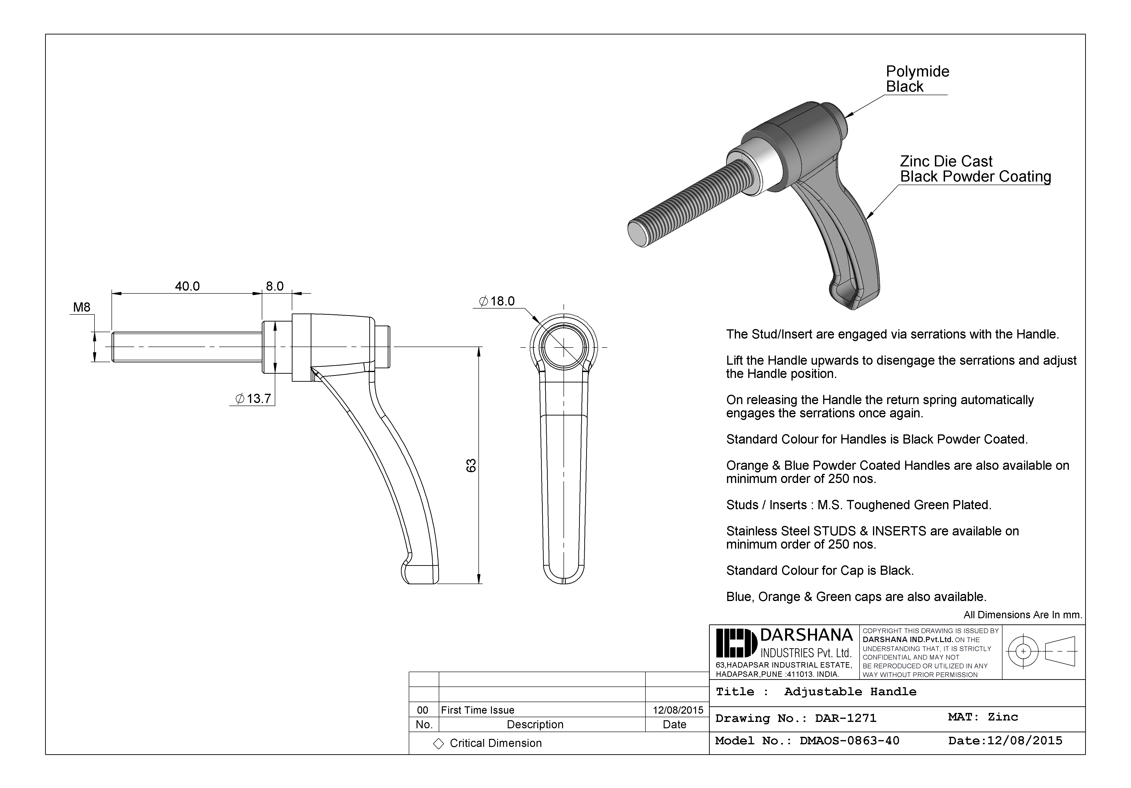 Darshana industries Item No -DMAOS-0863-40 - MAPA Engineering Company
