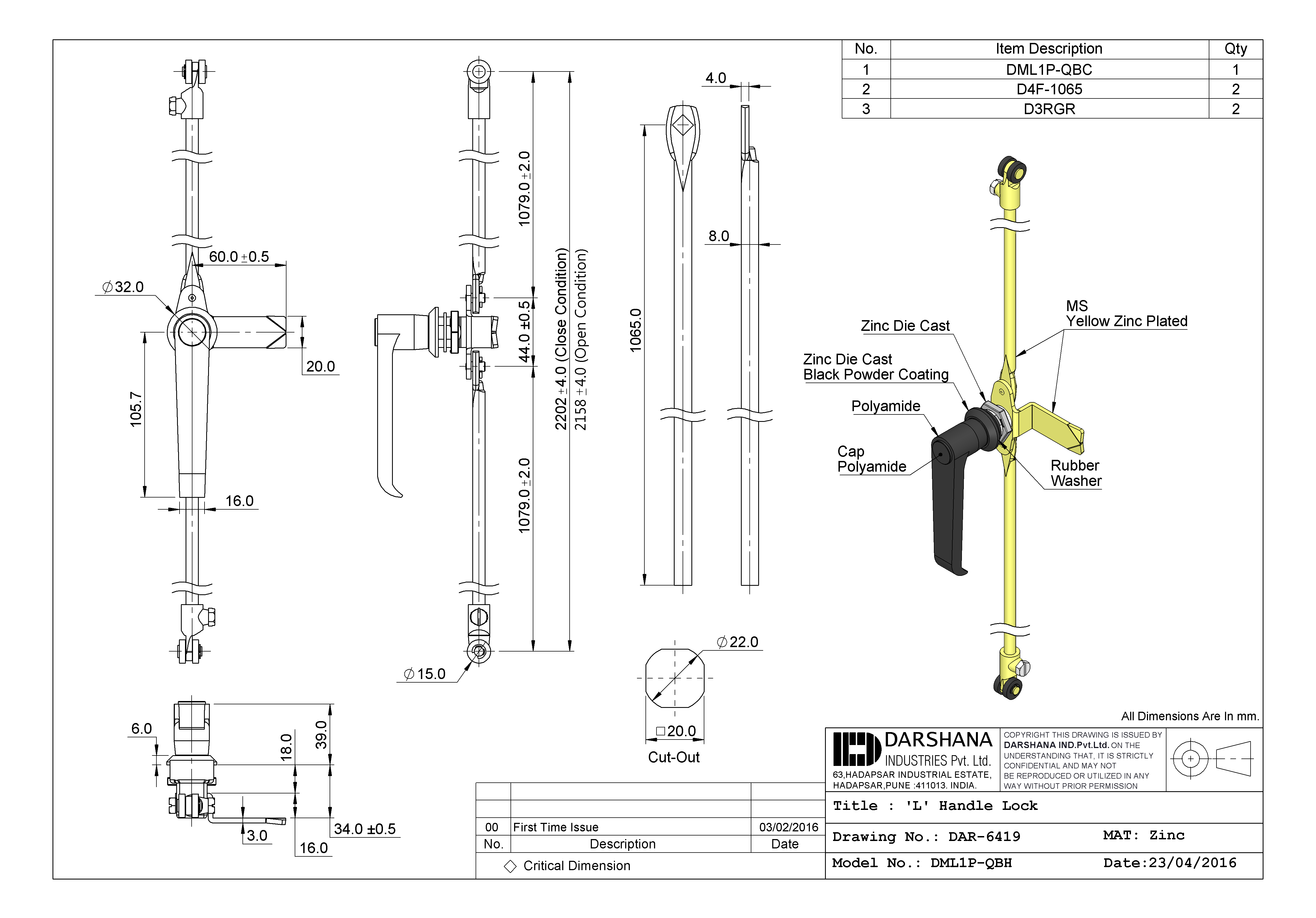 Darshana industries Item No -DML1P-QBH - MAPA Engineering Company